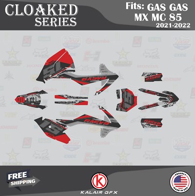 Graphics Kit for GASGAS MC85 MC 85 2021 2022 2023 CLOAKED - Red Shift ...