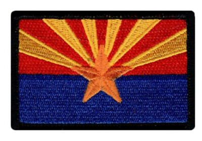 Arizona State Flag AZ Embroidered Patch (3.0 X 2.0 - Iron on Sew on ...