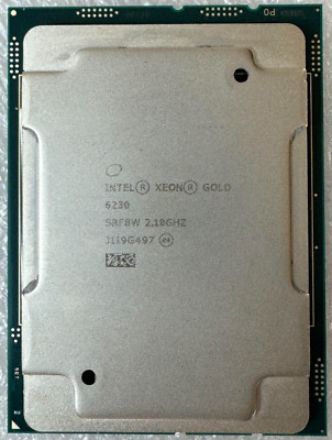 Intel Xeon Gold 6230 2.1 GHz 20 Cores SRF8W 2nd Gen CPU FCLGA3647 ...