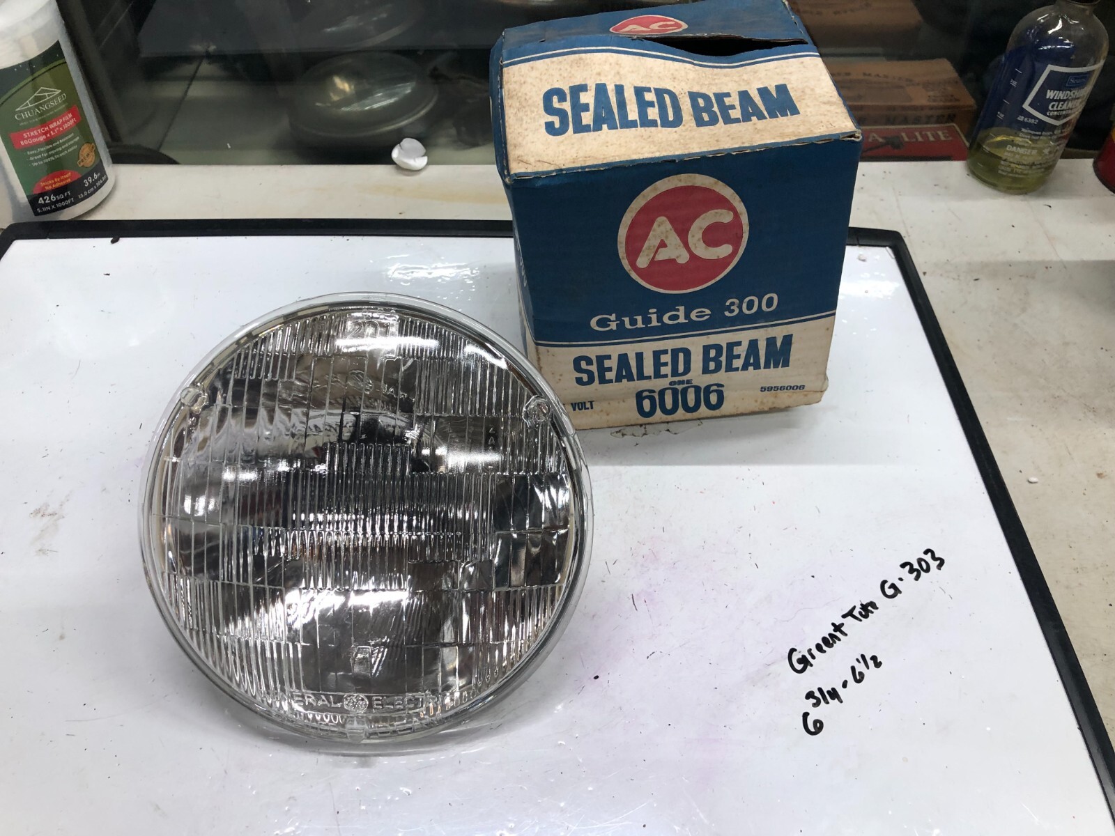 NOS AC Guide 300 Sealed Beam Headlight Light BULB 6006 NIB 6V 1940's ...