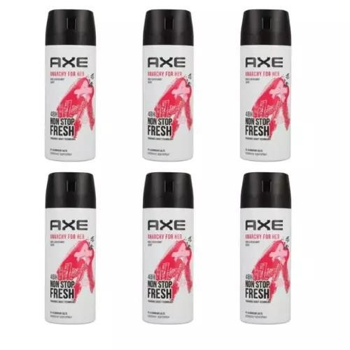 6 x Axe ( Lynx) Deodorant Body Spray 150ml Black Apollo Ice Excite ...
