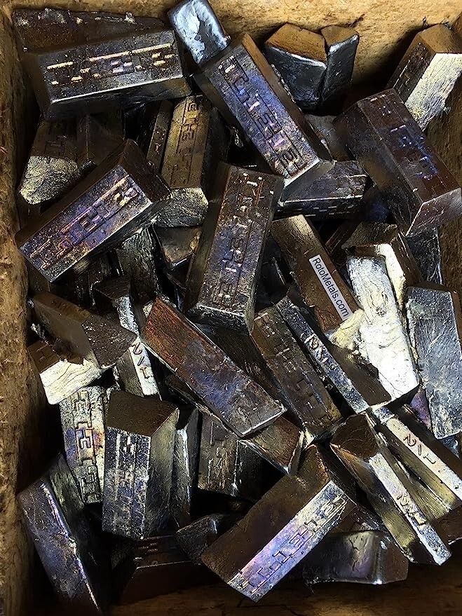 25 Lbs of 1/2 to 1 pounds Lead Ingots Bars Reloading Metal Casting ...