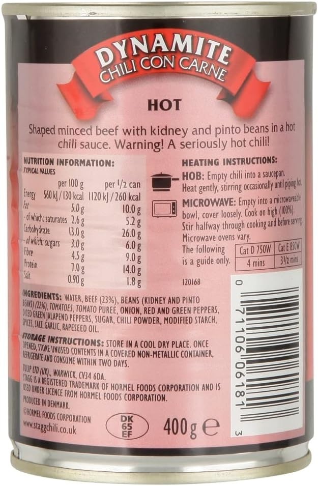 Hormel STAGG Chili Dynamite Hot Chili Con Carne 400 g (Pack of 6) | eBay UK