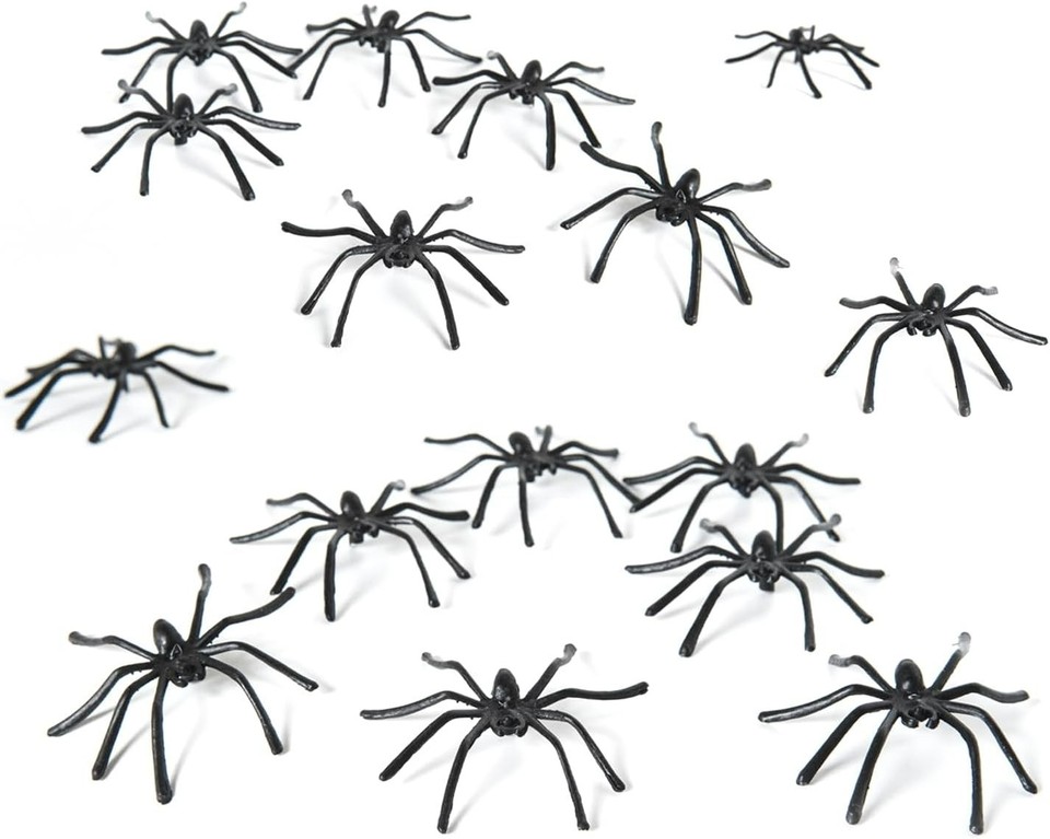Versatile 200 Sq Ft Halloween Spider Web with Bonus Plastic Spiders ...