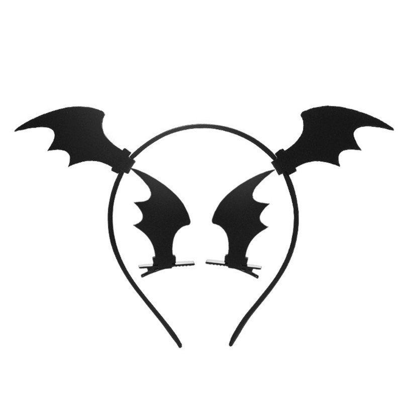 Halloween Devil Wing Shape Hairband Goth Hair Clip Headdress Cosplay ...