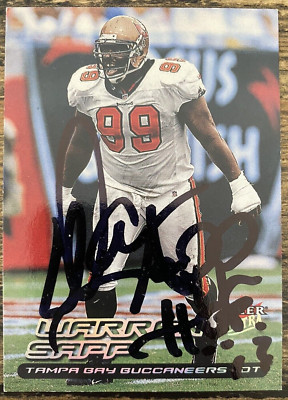 WARREN SAPP 2000 Fleer Signed Hall of Fame Autograph Buccaneers "HOF 13 ...
