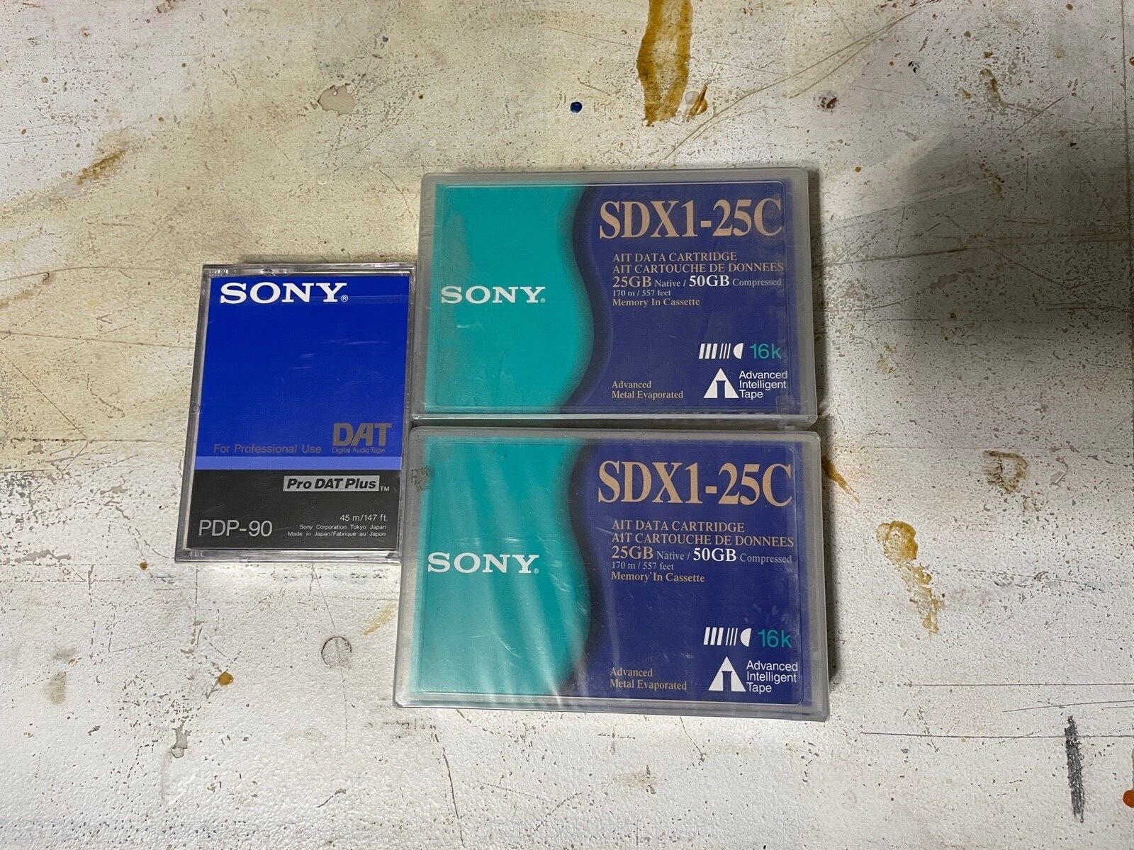 Sony SDX1-25C AIT Data Cartridge 25/50 GB + Digital Audio Tape PDP-90 ...