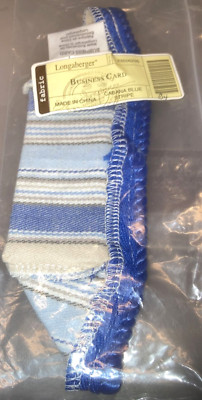 Longaberger Business Card Liner-Cabana Blue Stripe Fabric-NEW!!! | eBay