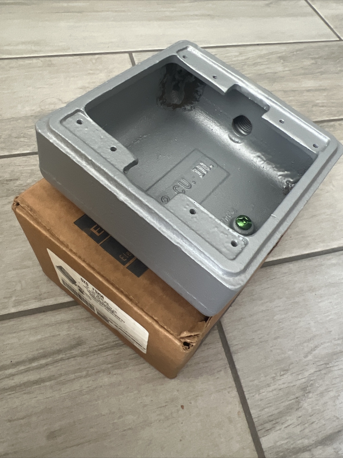 O-Z Gedney FS-2-50 Two-Gang Rigid Cast Iron Device Outlet Box 1/2" HUB ...