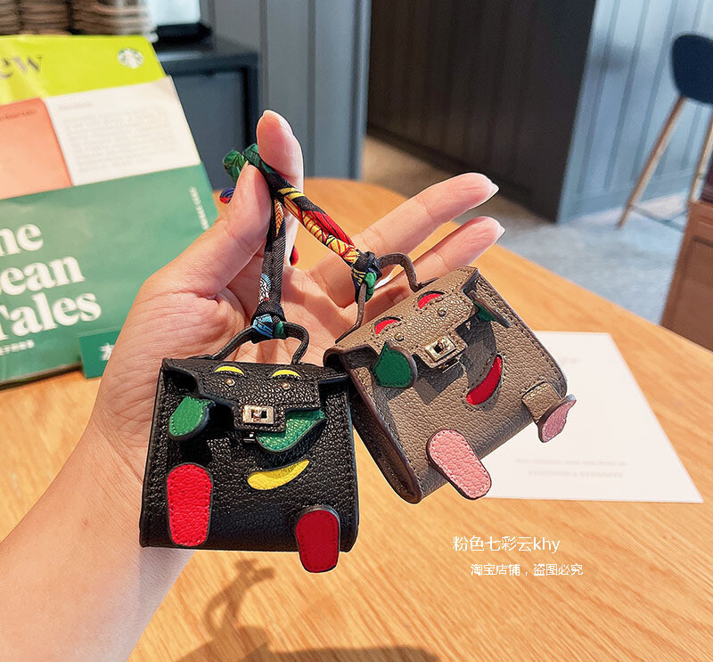 PU Kelly Doll bag pendant cute mini car keychain Coin purse Charm for ...