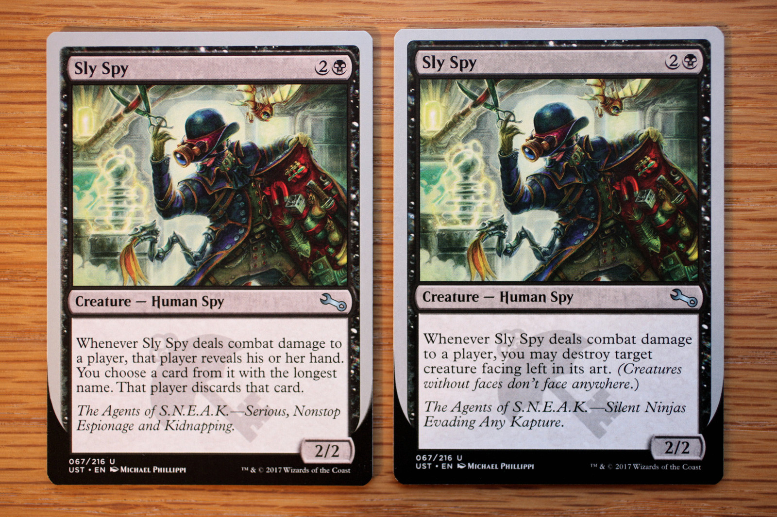 Sly Spy (All 6 Versions) A B C D E F *NM+* (Magic the Gathering MTG ...