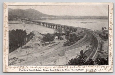 Marysville PA West End of Rockville Bridge Pennsylvania Postcard C48 | eBay