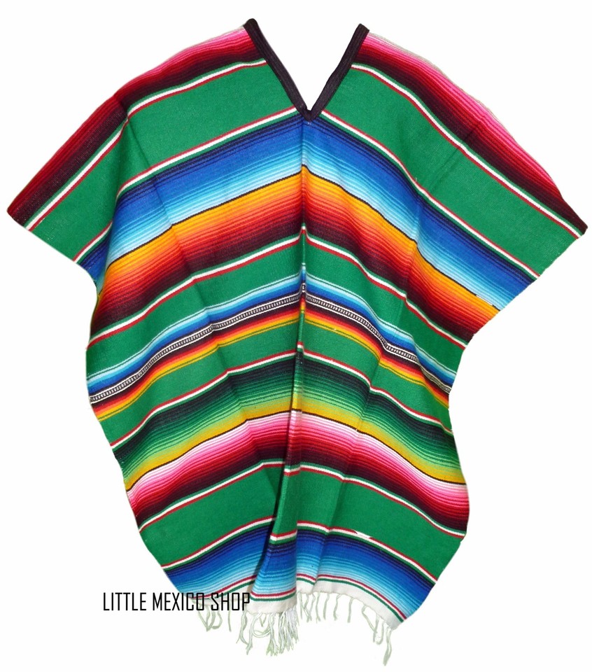 SERAPE Mexican Poncho - ALL COLORS - ONE SIZE FITS ALL - Sarape ...
