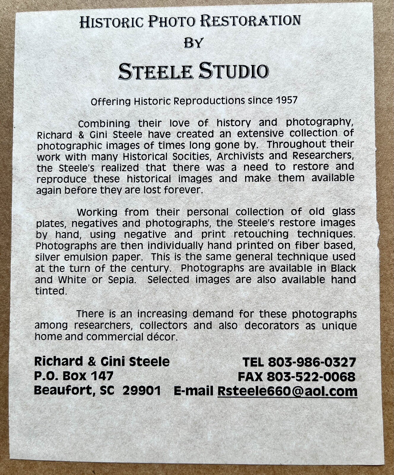 Historic Photo Restoration by Steele Studio Beaufort, SC (Pick up avail IN SC) | eBay