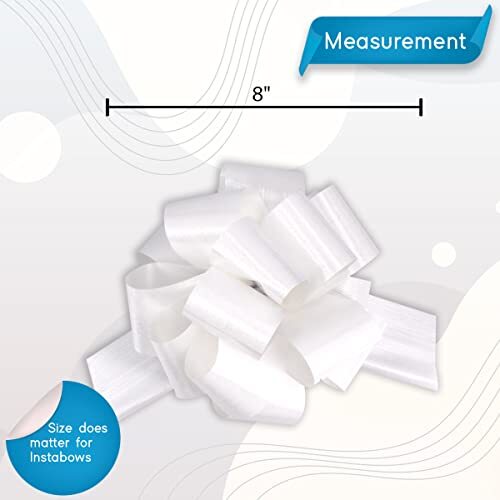 Insta Bows White 8 Inch Big Gift Bow for Bike Or Toy Car Metallic Look ...