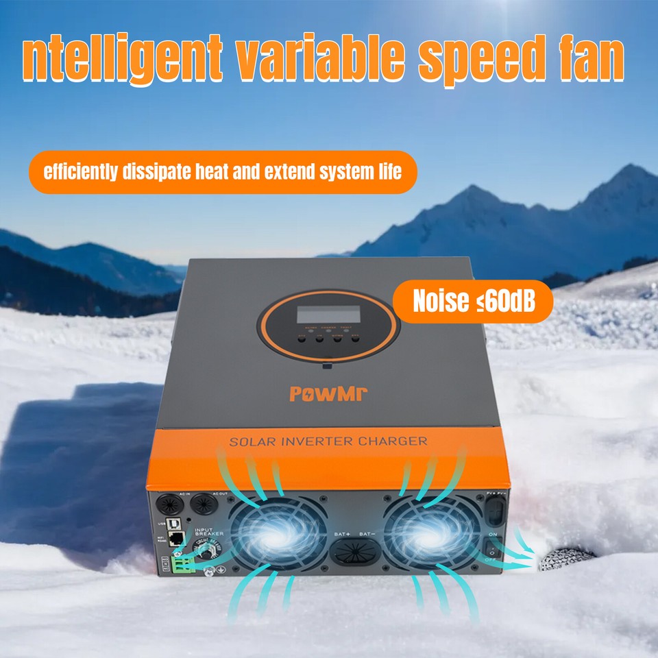 3200W 24V Solar Hybrid Inverter 110/120V AC 100A MPPT Charge Controller ...