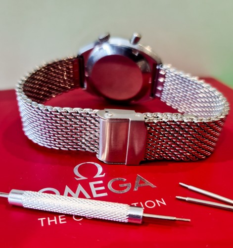 Mesh bracelet for Omega Chronostop 18mm Stainless steel BOND type watch ...