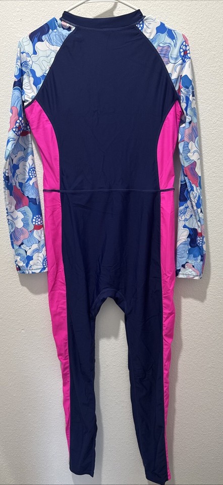 ALLTOKE Womens Full Body Zip Front Rash Guard Long Sleeve One Piece ...