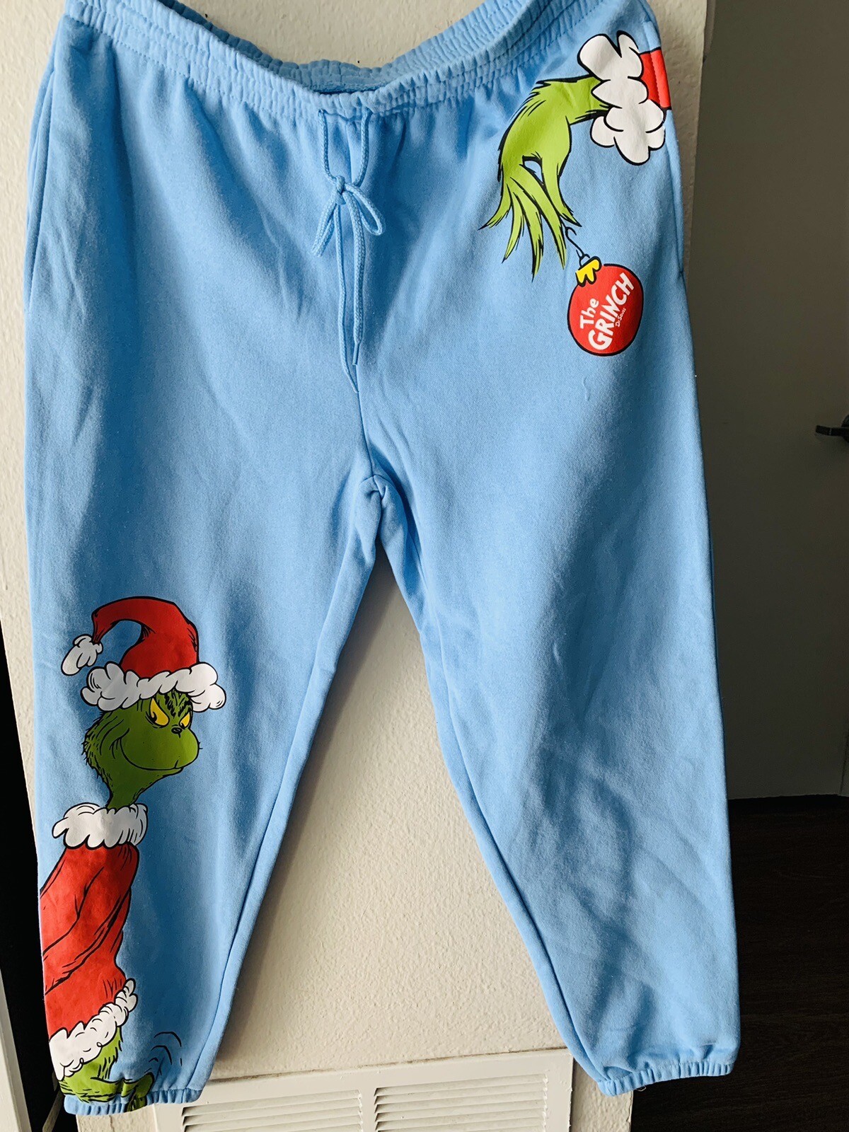 The Grinch Blue Sweats Pants Womens Junior Size M | eBay