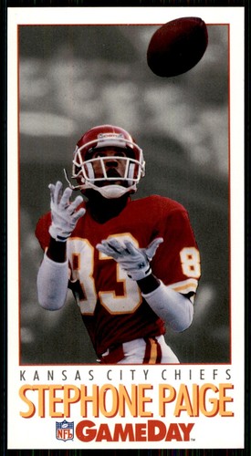 1992 GameDay Stephone Paige Kansas City Chiefs #45 NFL Football ...