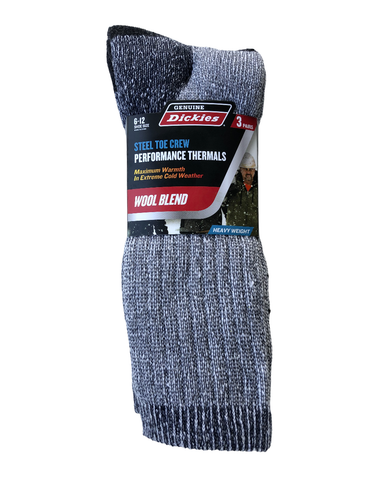 Genuine Dickies Crew Performance Thermal Wool Blend Men's Socks [ 3 ...