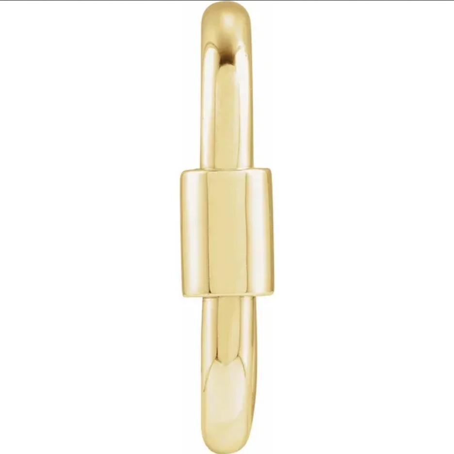 22mm 14k Yellow Gold Charm Carabiner Lock Bail Enhancer Extender ...