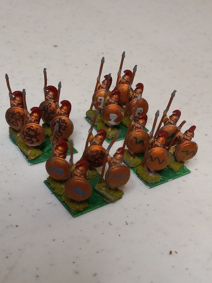 15mm Ancients / Classical Greek Infantry. Pro Painted, metal miniatures ...