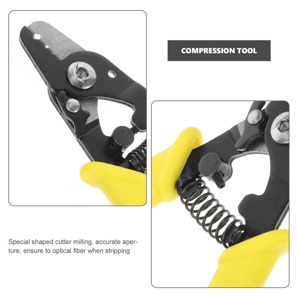 Wire Stripper Wire Cutting Pliers 3 Hole Fiber Optic Stripping Tool ...