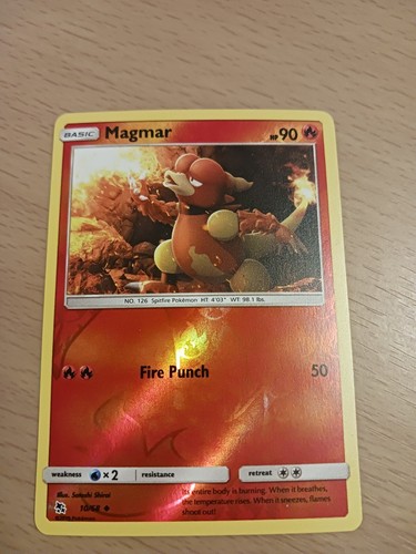 Magmar 10/68 Hidden Fates 2019 Reverse Holo Foil Uncommon Pokemon TCG ...
