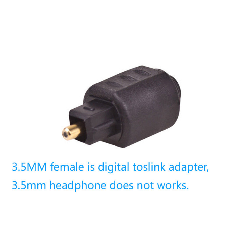 New Optical 3.5mm Female Mini Jack Plug to Digital Toslink Male SPDIF ...
