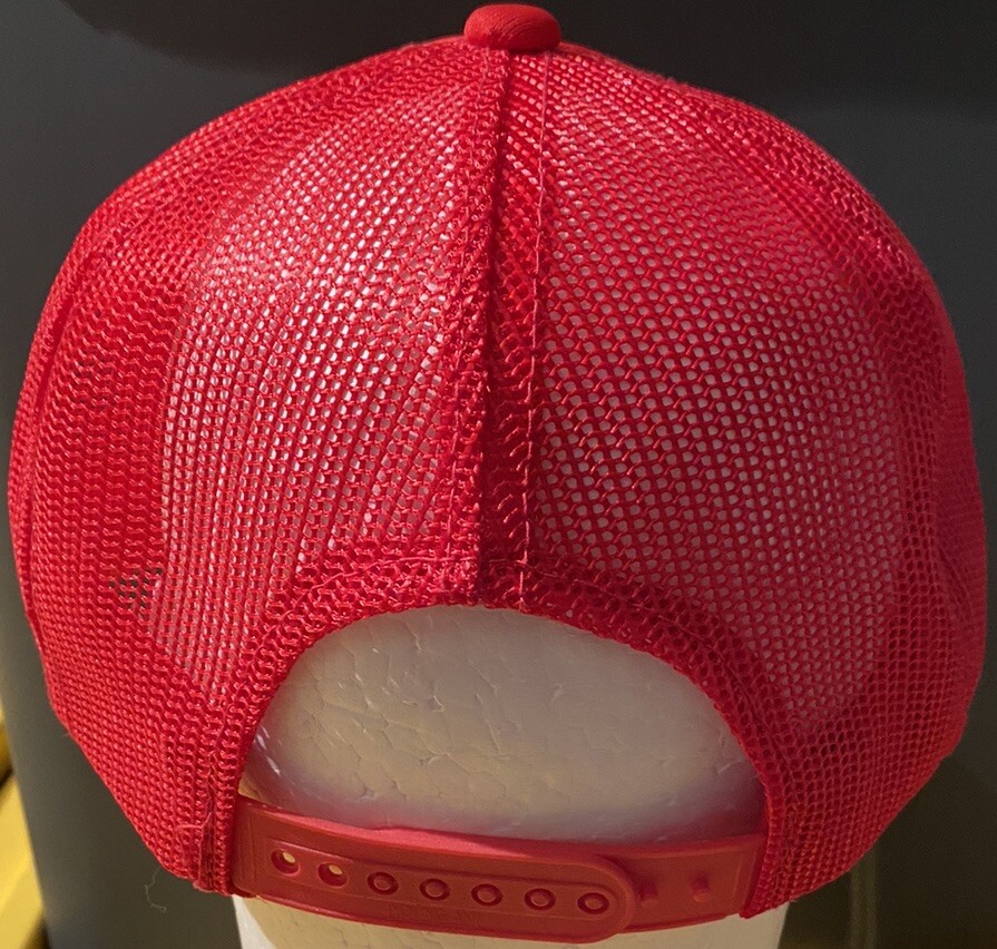 Vintage Santa Paula CA Hawaiian Choir Lei Logo Red Snapback Cap Trucker ...