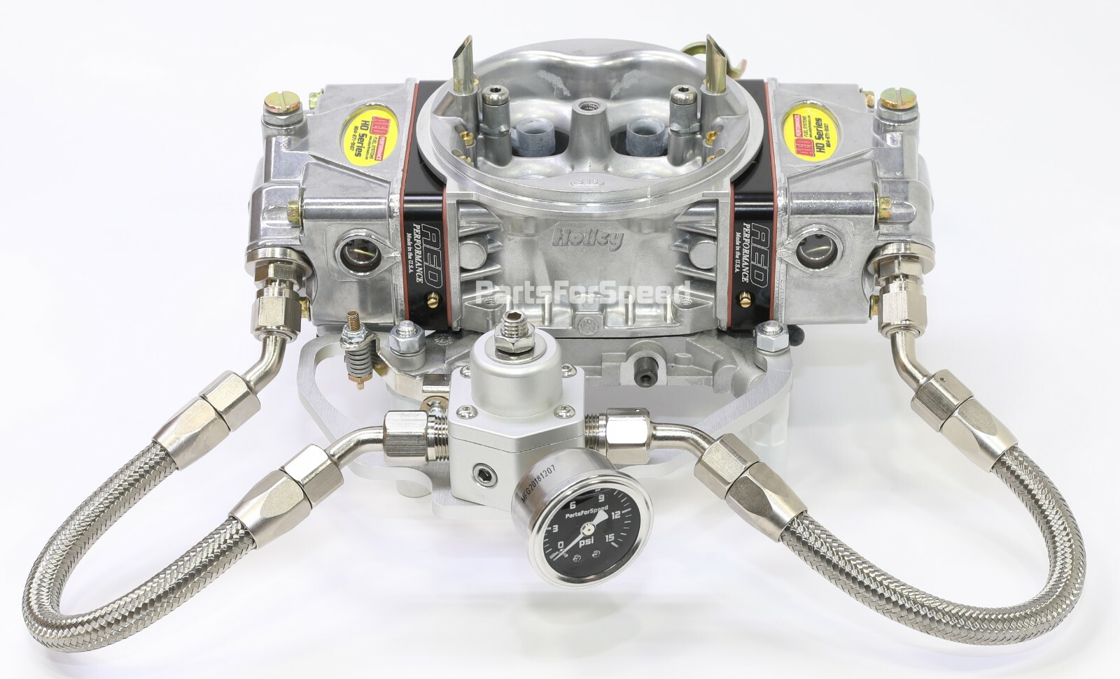 Fuel Pressure Regulator, Gauge, Bracket, Holley Carburetor Fuel lines ...