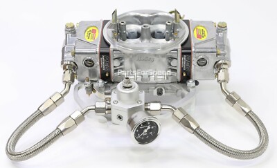 Fuel Pressure Regulator, Gauge, Bracket, Holley Carburetor Fuel lines ...