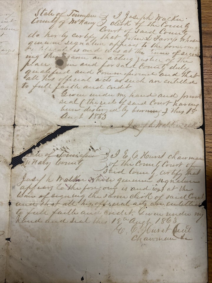 Civil War Confederate 4th AL Cavalry Document 1863 Roddey Men Defend ...