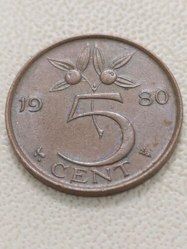 COIN THE NETHERLANDS 5 CENT 1980 JULIANA Holland five coin Kayihan ...