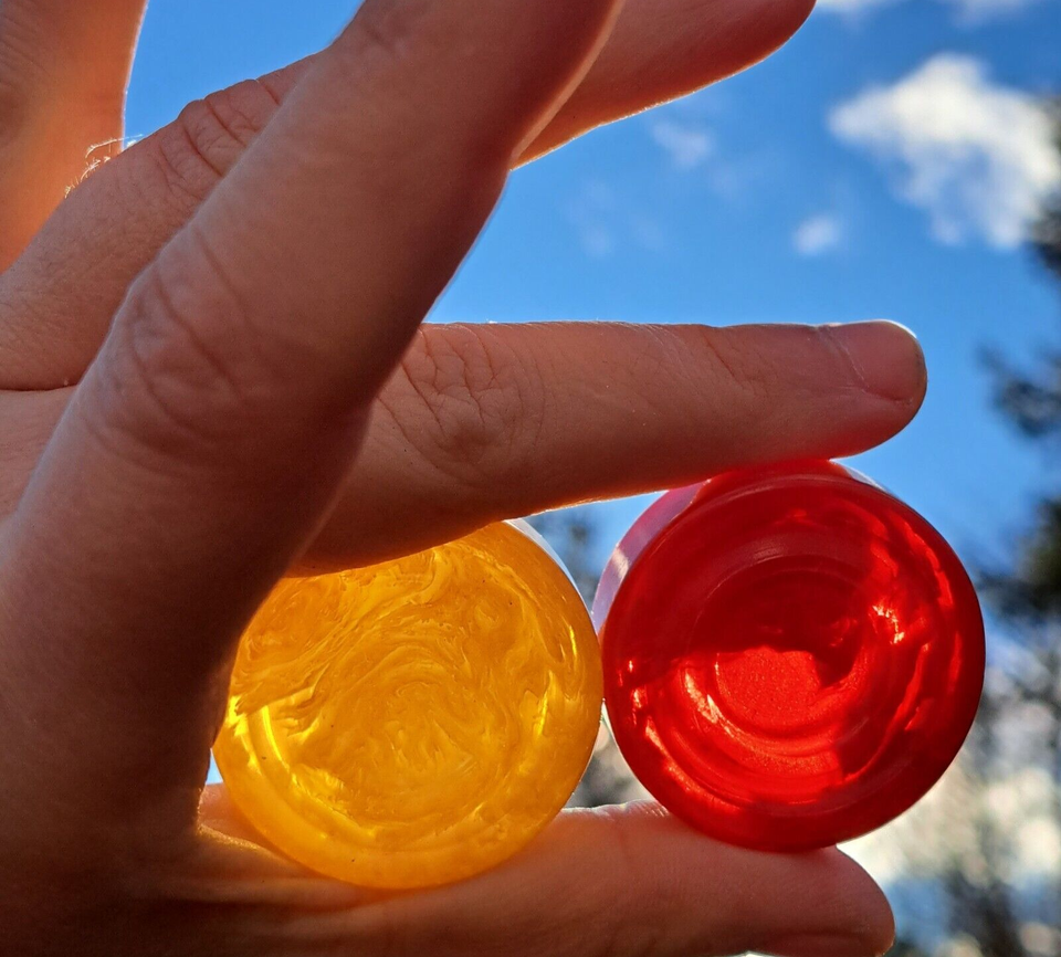 Crisloid 30 Bakelite Backgammon Butterscotch Swirl Translucent Cherry ...