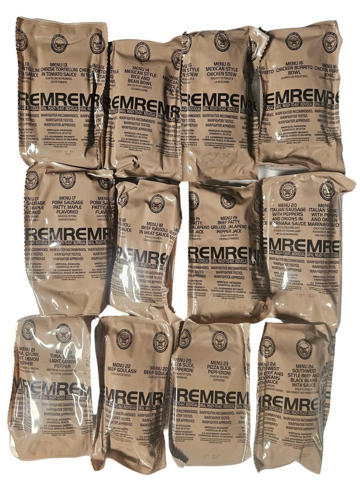 Authentic 2026 Inspection MREs - Case A, B or Both! Military Meals ...