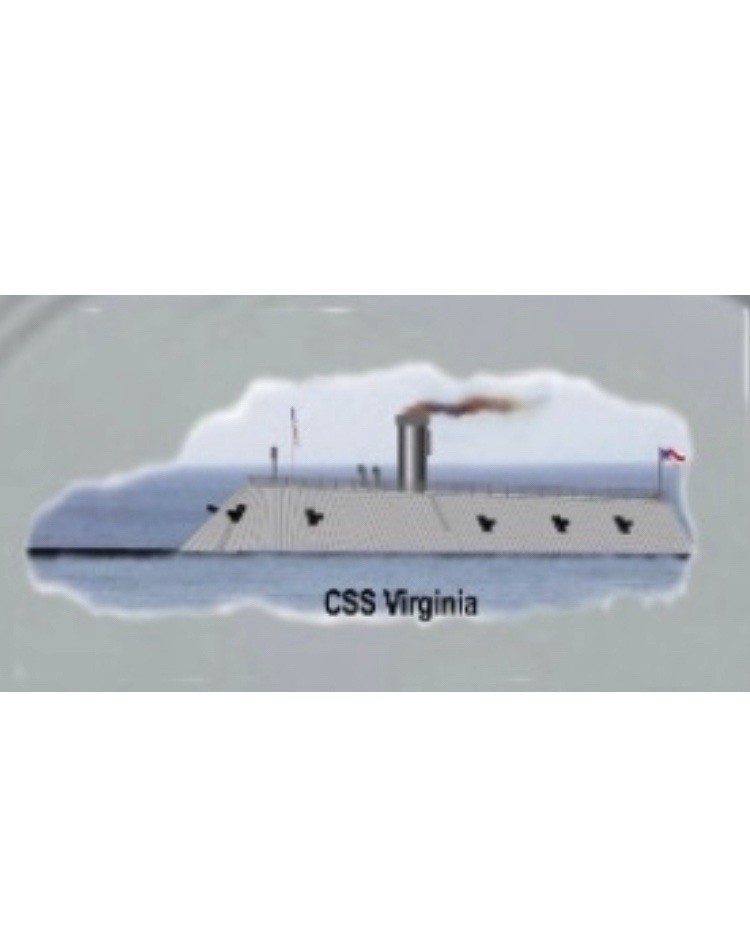 CSS VIRGINIA (Merrimack) Confederate Civil War Ironclad T-Shirt•Sizes S ...