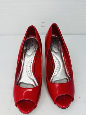 Women’s dexflex comfort Red Dressy Peep Toes Heels Size 7 Career Wear ...