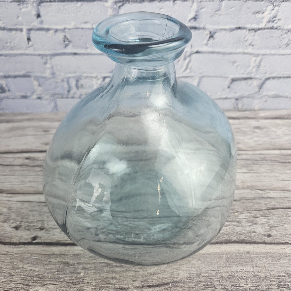 Vintage Bottle Onion Shape Light Green 7 Inches Tall Unusual Bottle ...