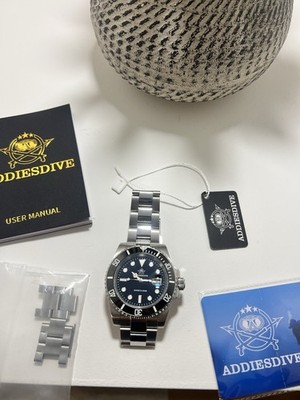 Addiesdive Men's Quartz Watch Stainless Steel, Submariner Style | eBay UK