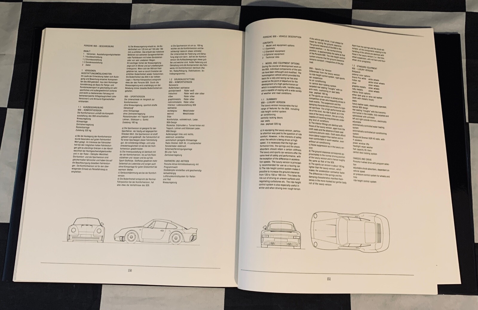 SIGNED HELMUTH BOTT & MANFRED BANTLE PORSCHE 959 ART & CAR EDITION ...