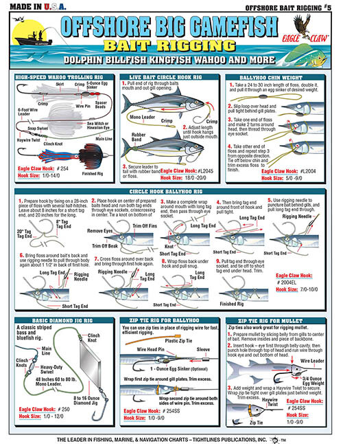 Bait Rigging Chart 5 - Dolphin - DEALER LOT of 20 | eBay