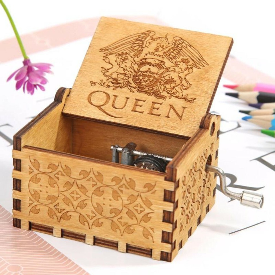 "Bohemian Rhapsody" Hand Cranked Wooden Music Box Toys Collection Gifts ...