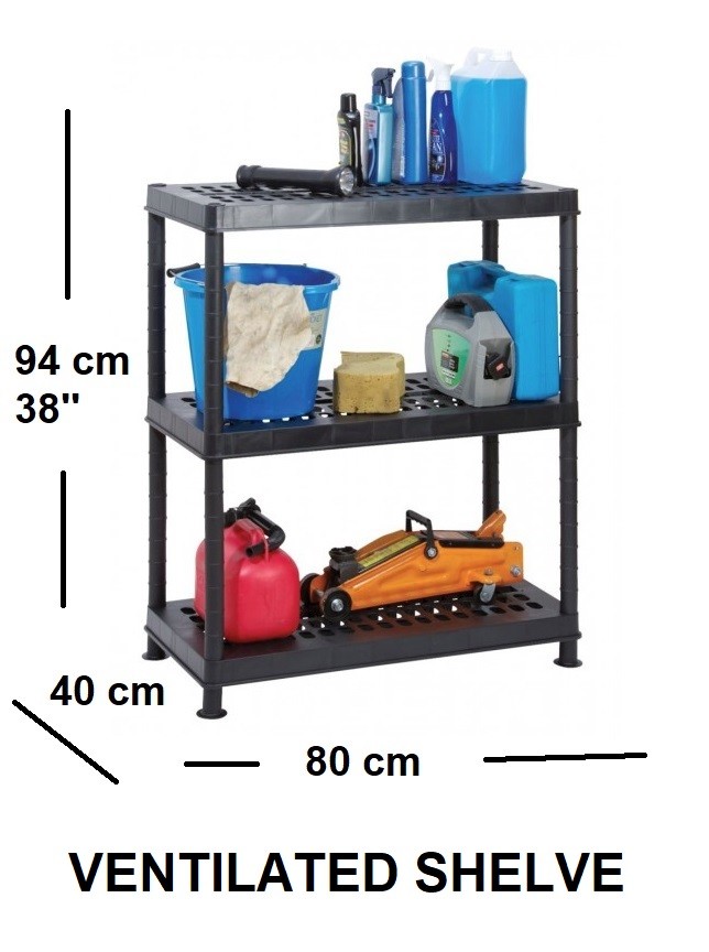 PLASTIC HEAVY DUTY SHELVING SHELVE SHELF RACKING RACK ORGANISER 3, 4, 5 ...