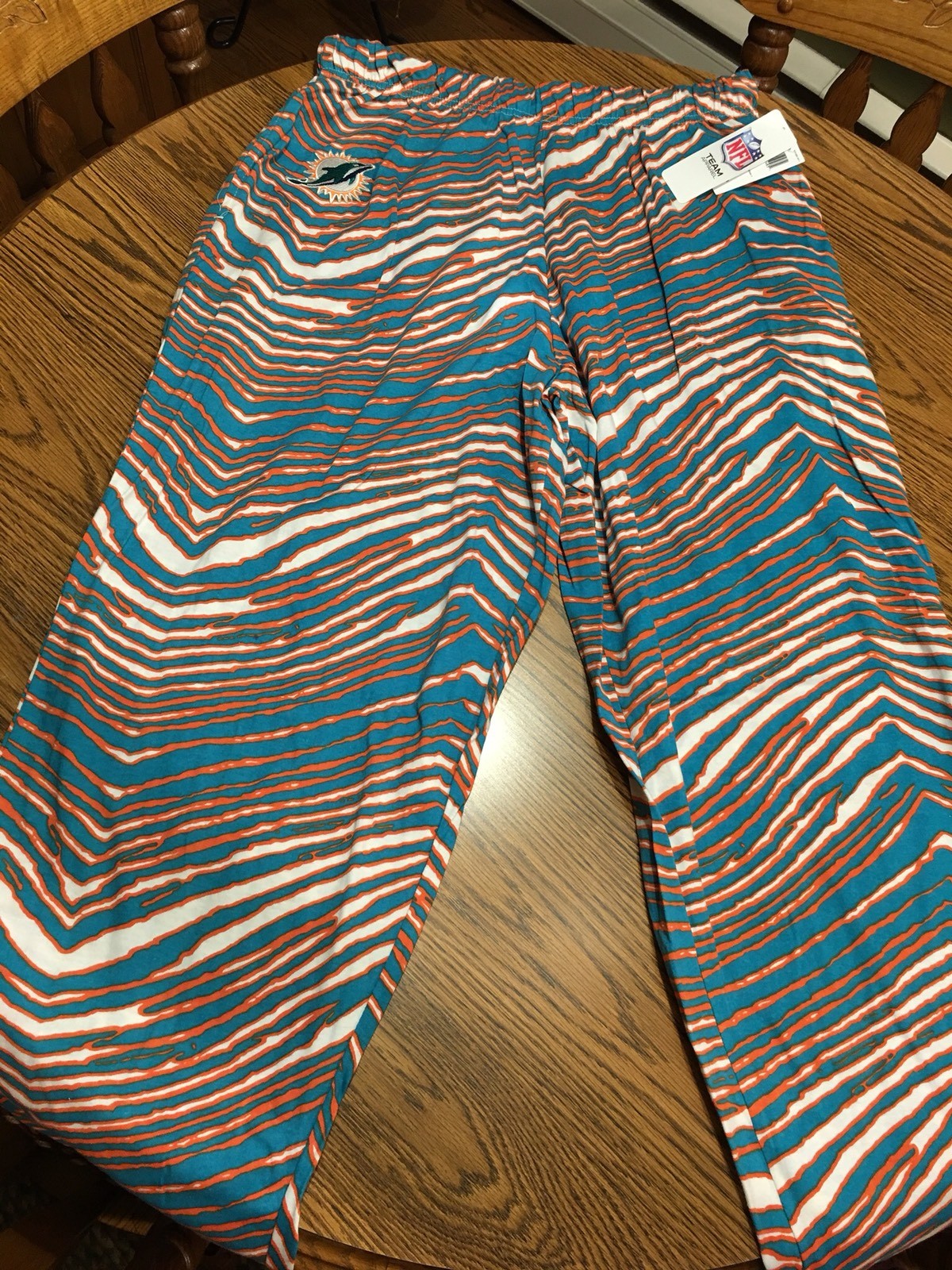Miami Dolphins NFL Men's Throwback Zebra Pants, Size Small - New With ...
