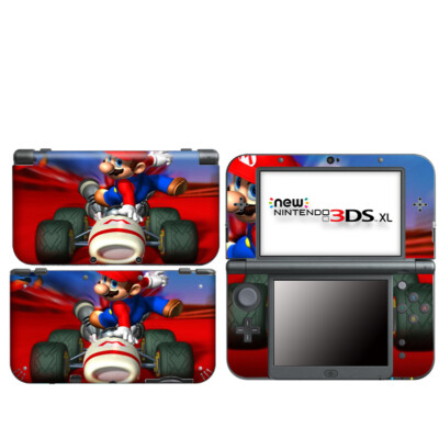 10 Super Mario Race Vinyl Decal Sticker Case For Nintendo New 3DS XL LL ...