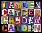 CAYDEN Name Poster featuring photos of actual sign letters | eBay