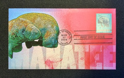 2024 Save Manatees Forever Stamp: Design 4/4: Ciccolella Cachets | eBay