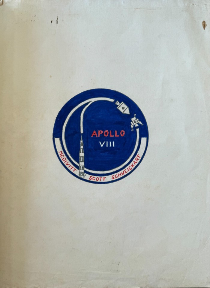 Original NASA Apollo 8 Mission Patch Design, Collectable, Cert of Auth ...